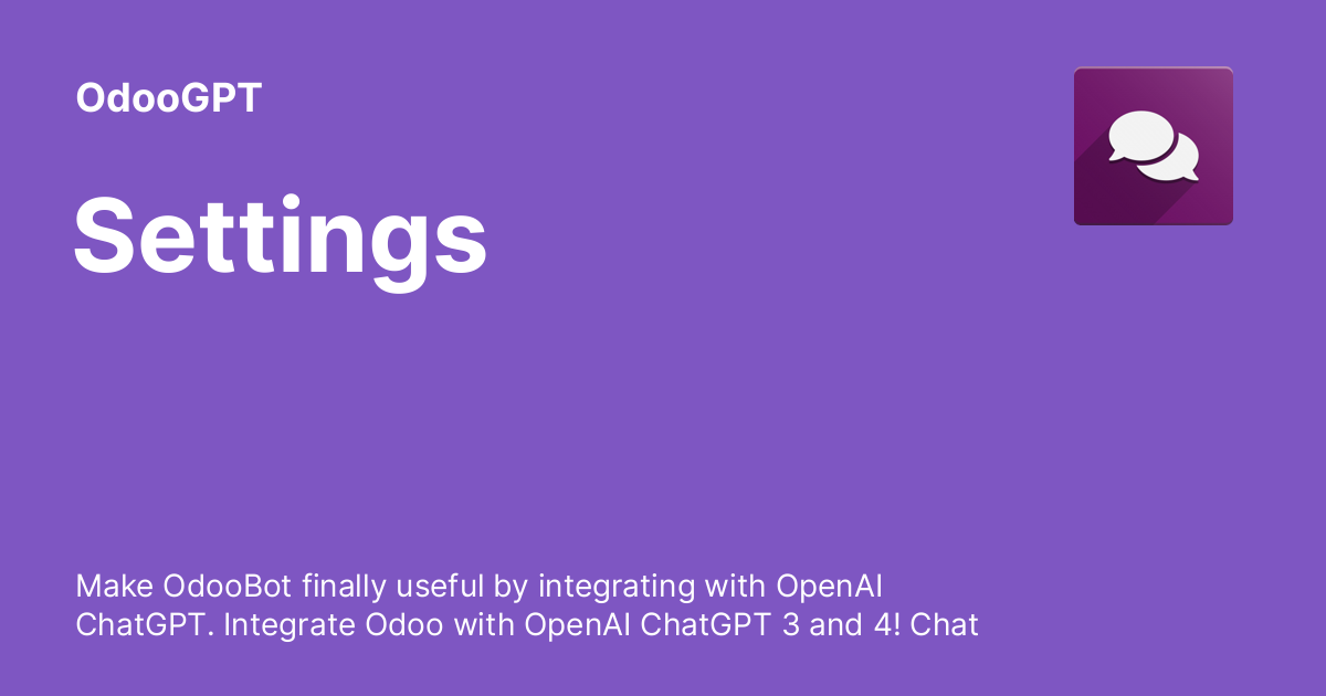 Settings - OdooGPT